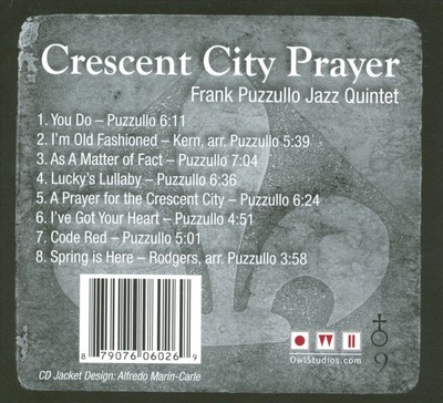 FRANK PUZZULLO JAZZ QUINTET - CRESCENT CITY PRAYER [DIGIPAK] NEW CD ...
