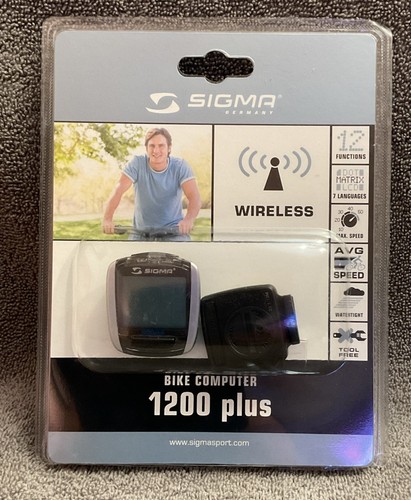 Sigma 1200 Plus WIRELESS Bike Computer 12 Functions Speed Avg ( Open ...