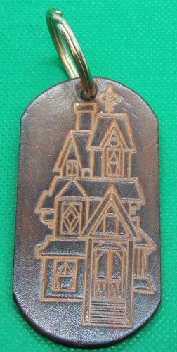 Genuine Leather with Embossed House Key Chain | eBay
