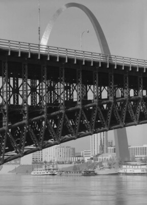 St. Louis Eads Bridge Arch PHOTO Riverfront Gateway Arch Missouri 1983 ...