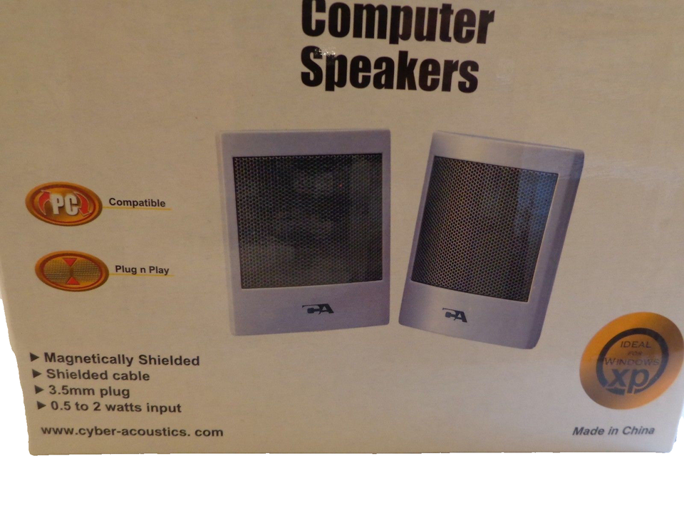 Cyber Acoustics CA-2.2 Computer Speakers Top Performance, New in Box | eBay
