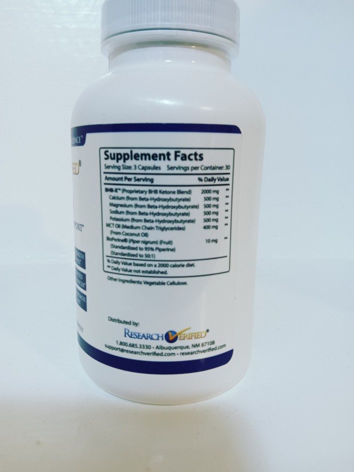 Research Verified KETO Advanced Ketosis Support - 90 Capsules - Exp:12 ...