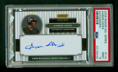 Aaron Hicks 2008 Razor Signature Series Rookie on Card Autograph #114 ...