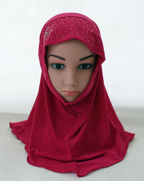 2-6Y Muslim Kids Girls All Cover Hijab Scarf Islamic Ramadan Headwear ...
