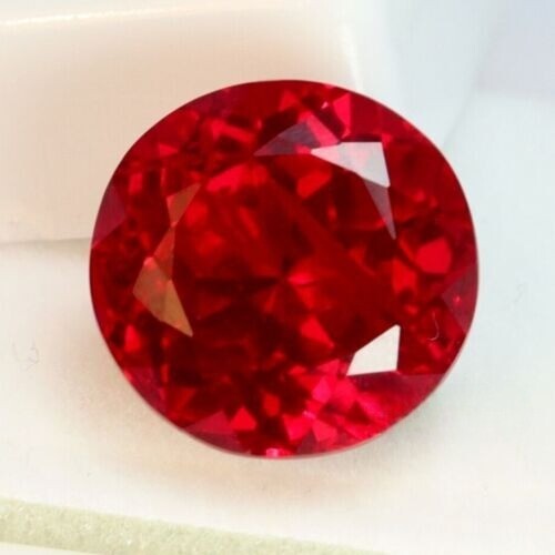 10 Ct Round Shape GIE Certified Natural Mogok Red Ruby Flawless Loose ...