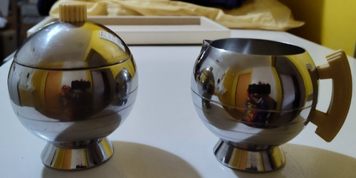 Vintage Walter Von Nessen Chase Chrome and Bakelite Art Deco Creamer ...