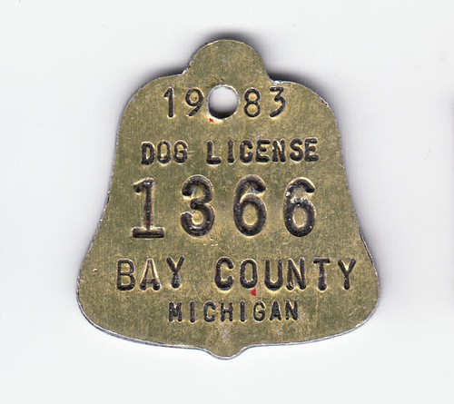 1983 BAY COUNTY MICHIGAN DOG LICENSE TAG #1366 | eBay