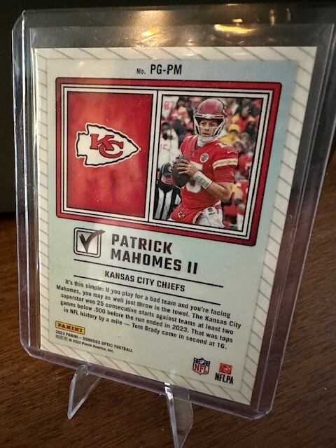 2023 Panini Donruss Optic Football Passing Grade #PG-PM Patrick Mahomes ...
