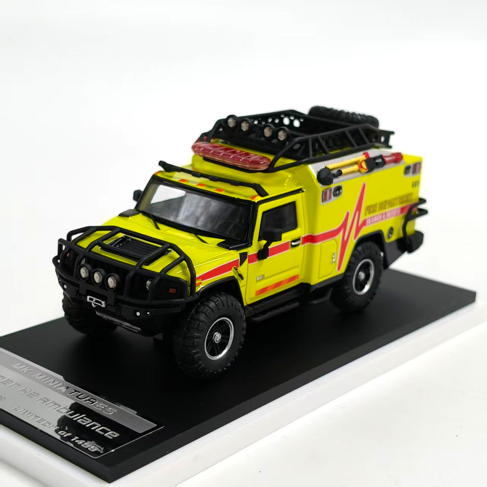 1:64 Hummer H2 Ambulance Transformer Alloy Diecast Car Model ...