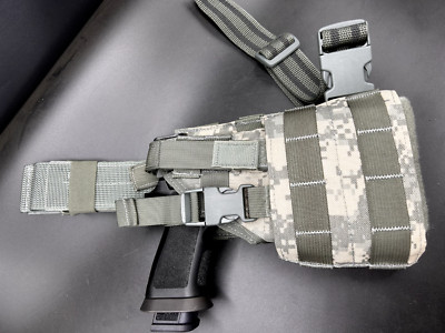 Springfield XDM 10mm w/ X300 🇺🇸 USA Holster Canvas Leg Drop Camo Molle ...