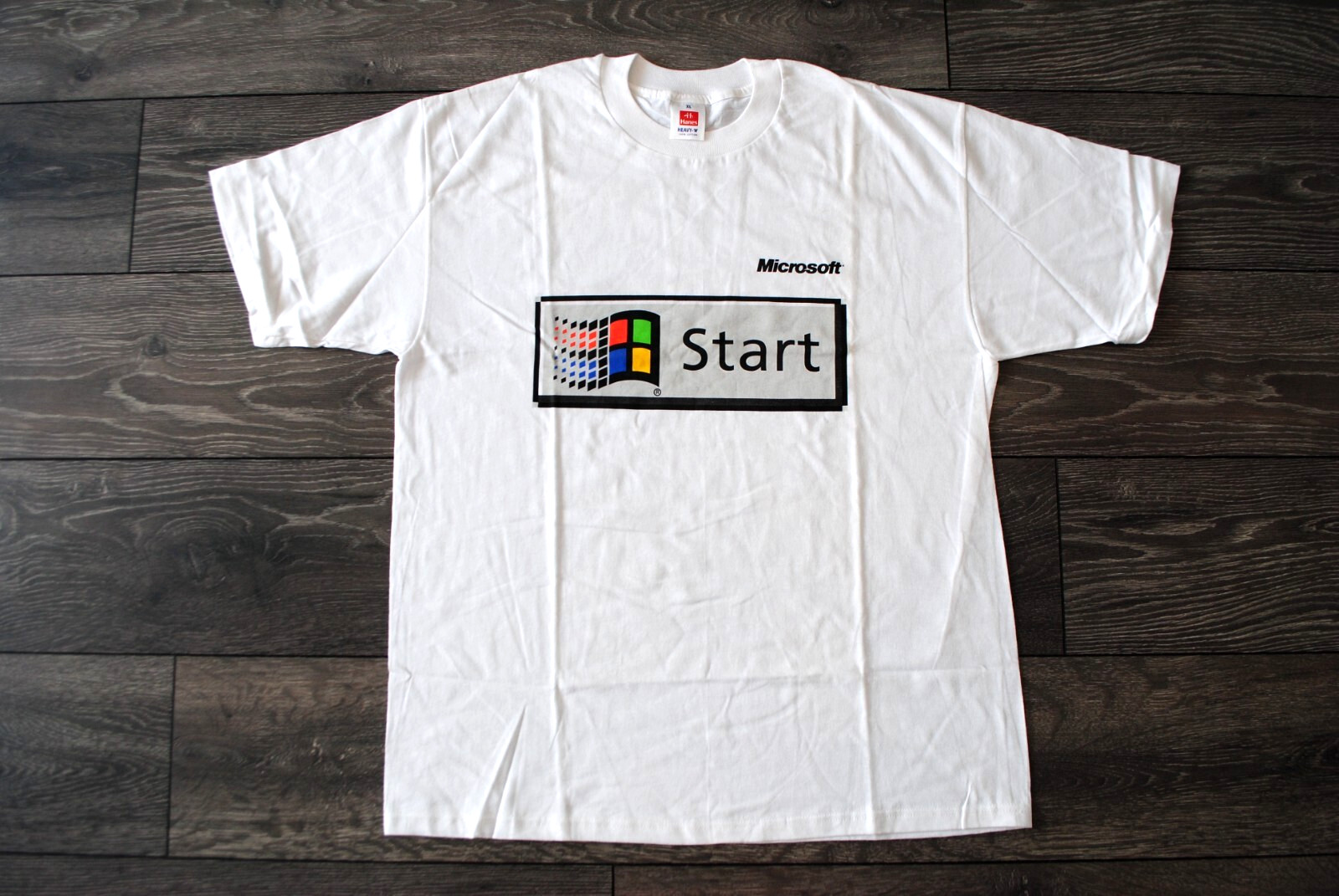 90S TRUE VINTAGE MICROSOFT WINDOWS START BUTTON T-SHI… - Gem