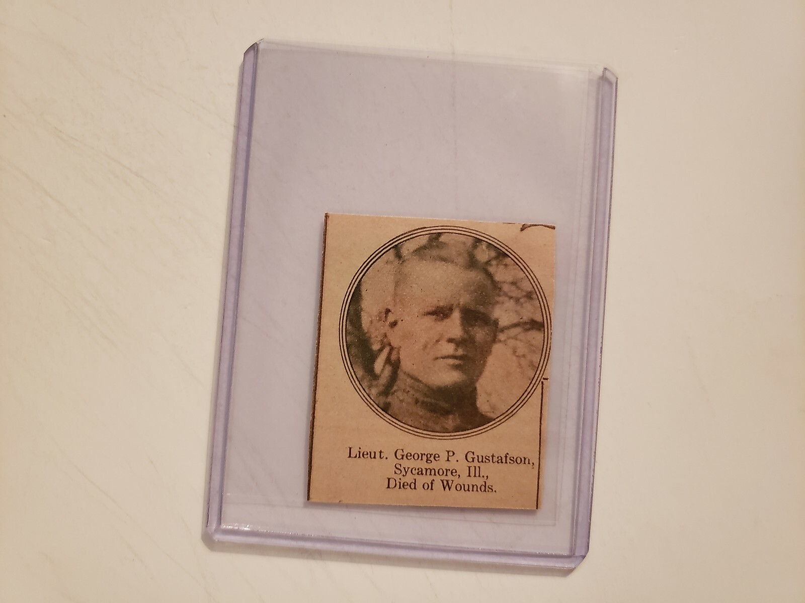 Lieutenant George P. Gustafson Sycamore Illinois 1919 World War 1 WW1 ...