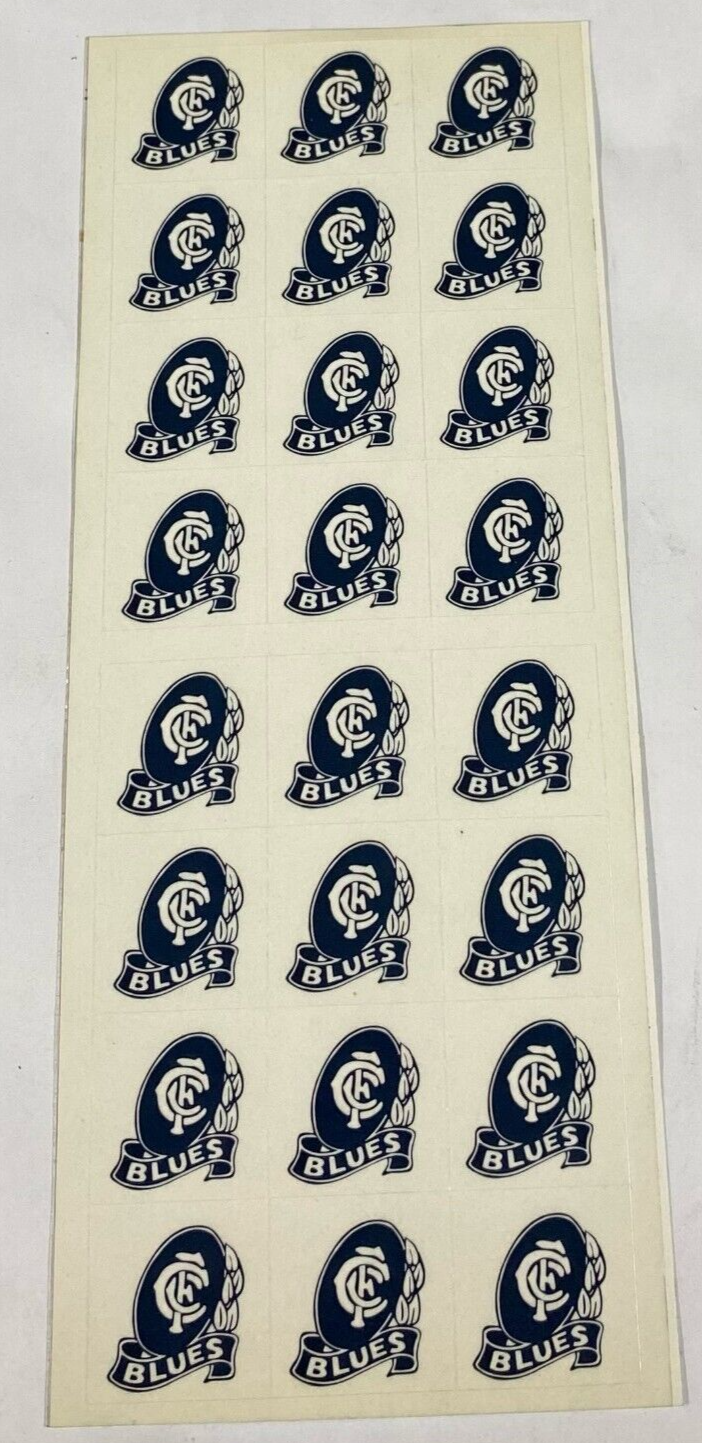VFL/AFL SHEET OF CARLTON BLUES STICKERS | eBay Australia