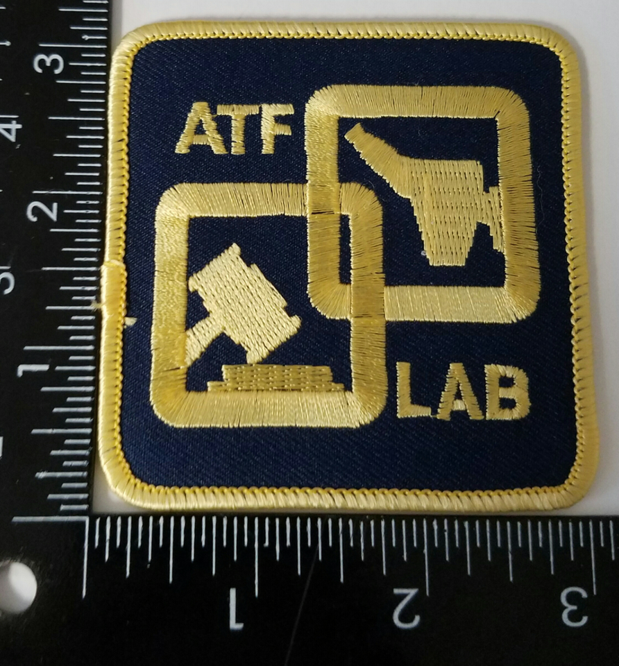 ATF Alcohol Tobacco Firearms and Explosives Lab Embroidered Cloth Patch ...