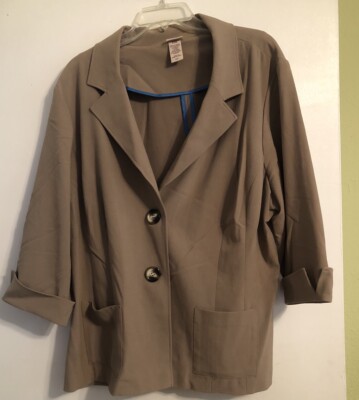 Woman's Lined SUIT JACKET, Covington Woman. Beige Size 22w | eBay