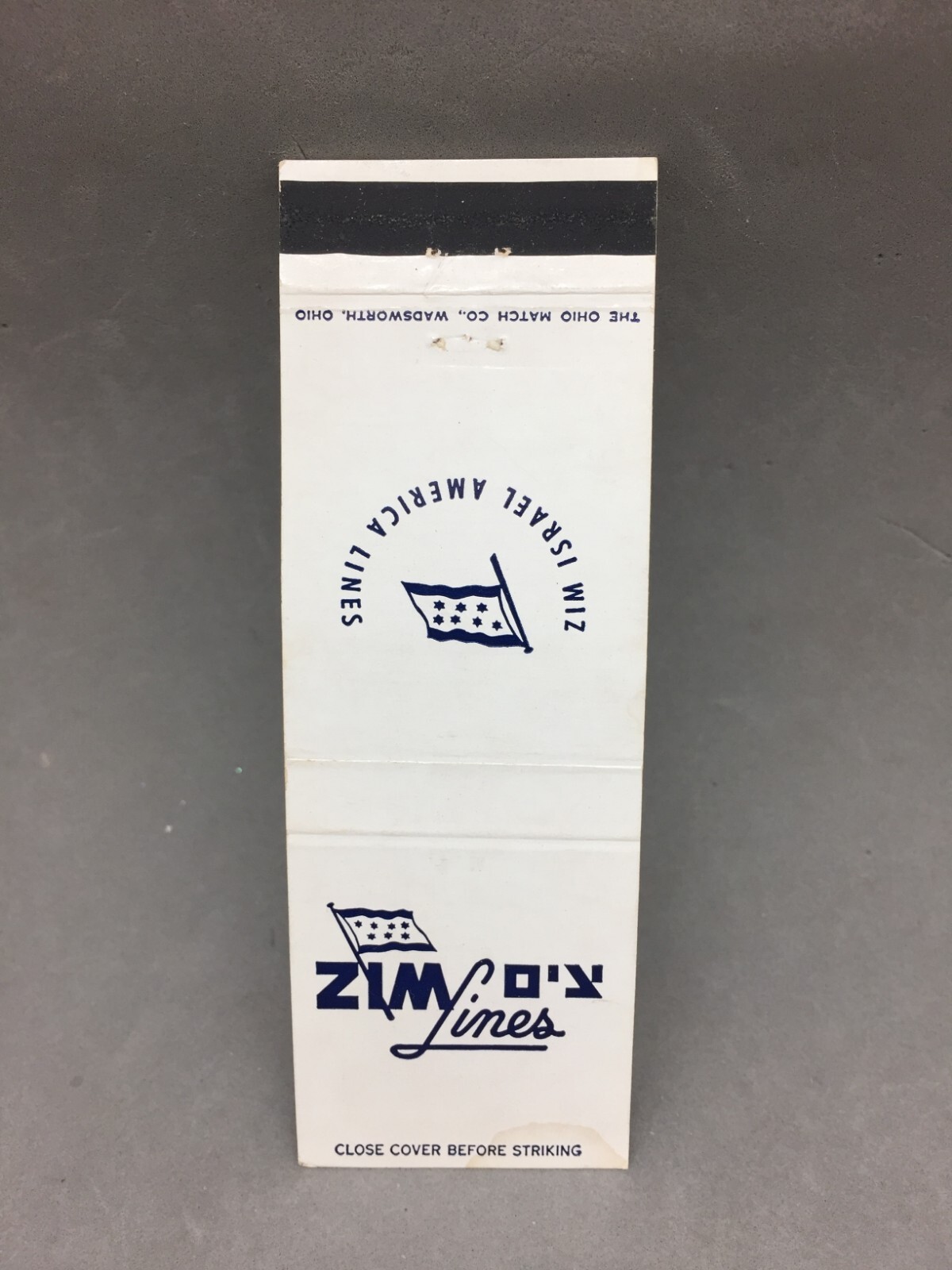 Matchbook Flat Cover Ship Zim Israel America Lines Vintage Cruise | eBay