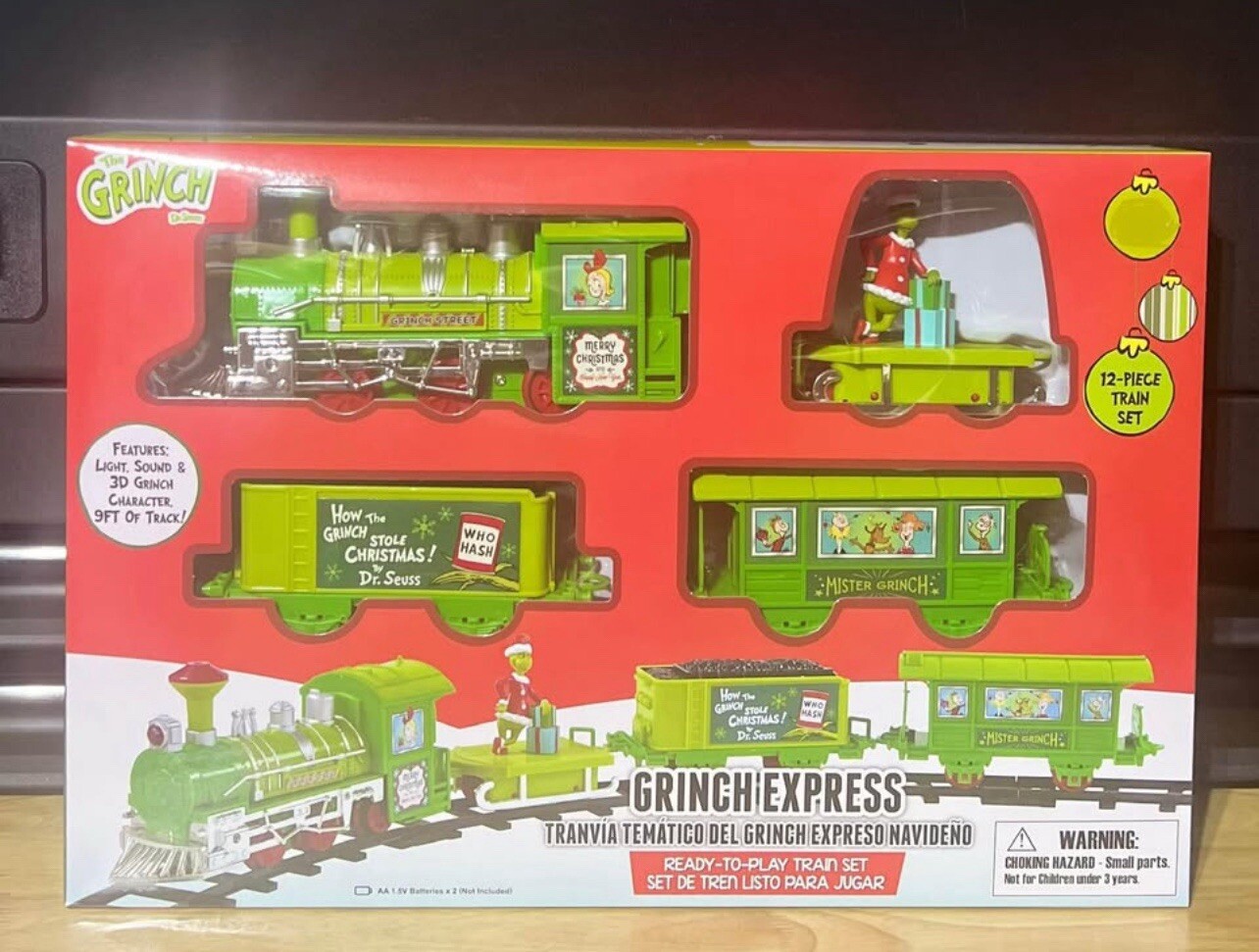 Grinch Christmas Tree Express Train Set 2024 Holiday Decoration | eBay