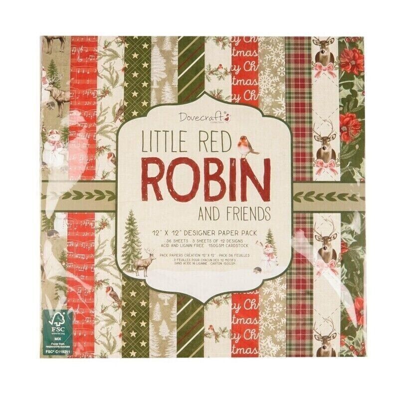 Little Red Robin 6x6" SAMPLE PACK Dovecraft Scrapbooking Papers ...