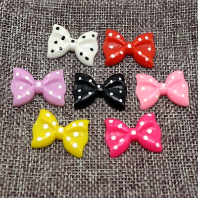 25 Mixed Color Flatback Resin Bowknot Bow Knots Cabochons 27X20mm ...