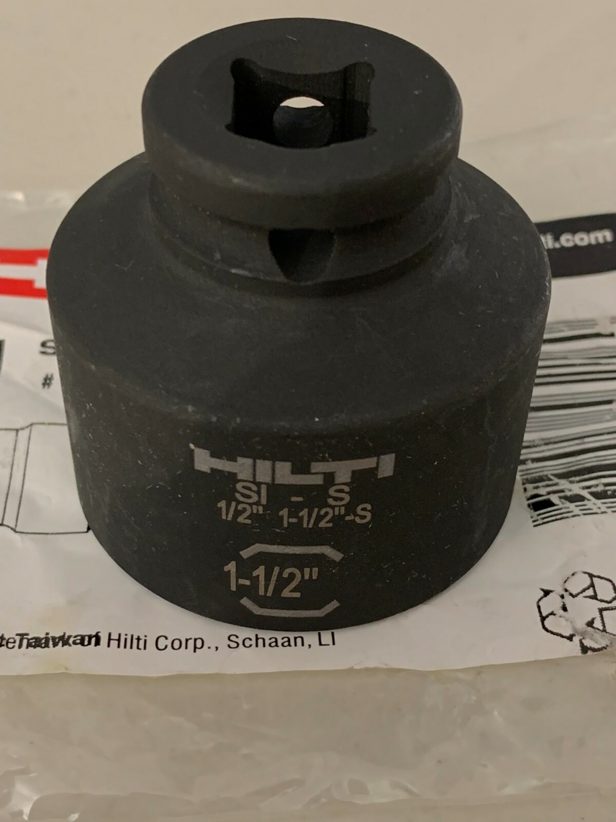 HILTI 1/2" DRIVE S-NSD SHALLOW IMPACT SOCKET - 1-1/2" - 6 POINT - NEW ...