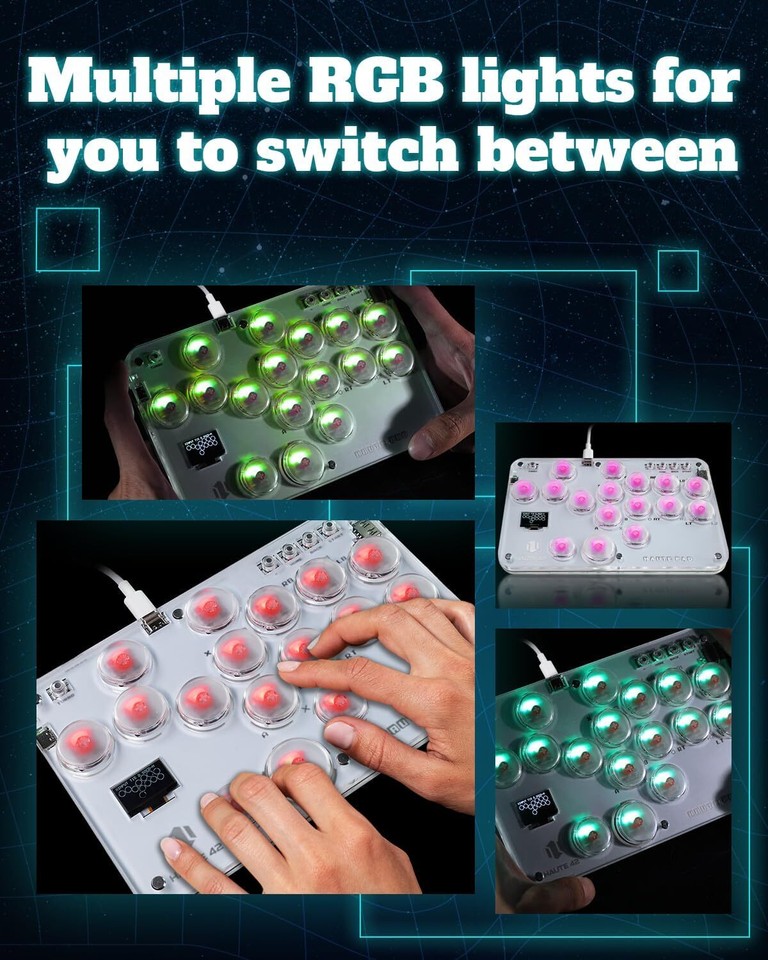 Sehawei Arcade Stick S16 All-Button Gamerfinger with Custom RGB & Turbo ...