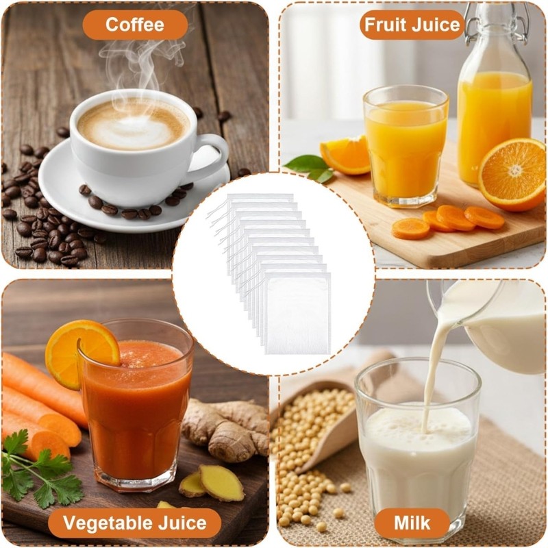 20Pcs 200 Mesh Strainer Bag For Straining Juice Coffee Tea Yogurt And ...