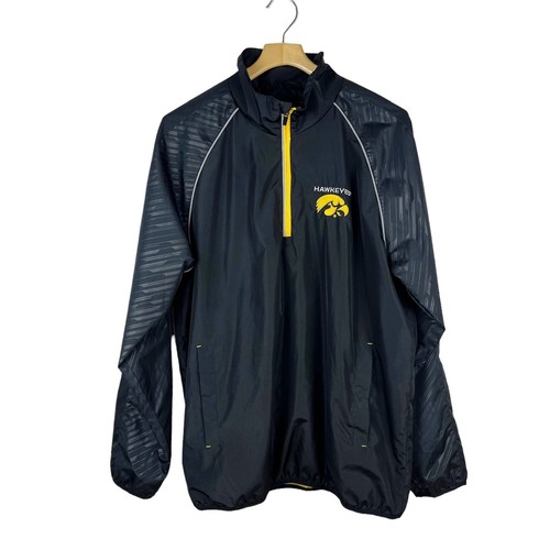 Iowa Hawkeyes Pullover Windbreaker Black Men's Size XL 1/4 Zip ...
