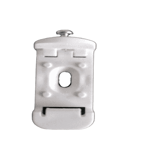 Pair of White Plastic Top Fix Brackets to fit 28mm vertical blind rails ...