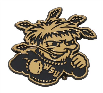 Wichita State Shockers Gold Metal Auto Emblem | eBay
