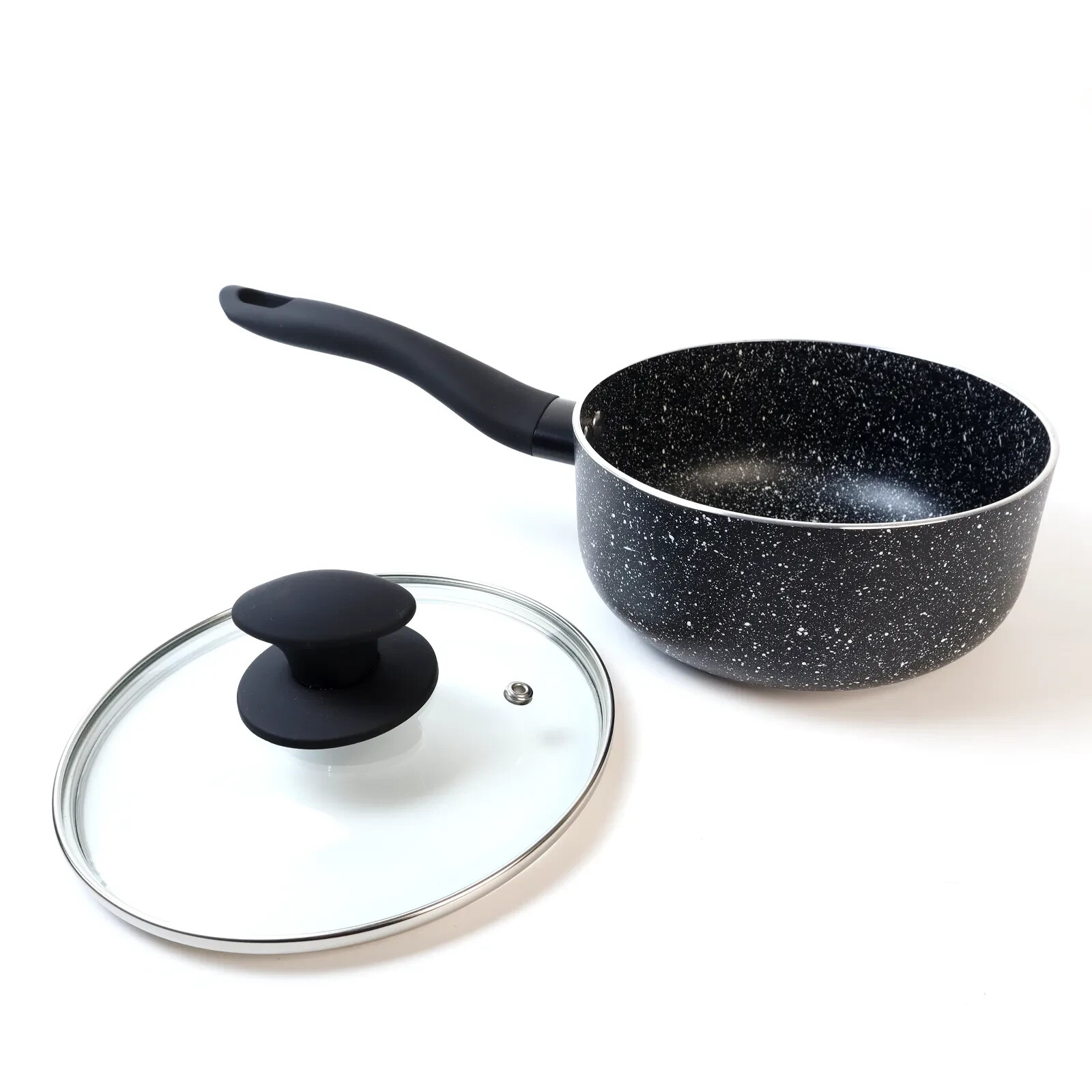 18cm Non Stick Sauce Pan With Lid Deep Pan with long handle Cooking Pot ...