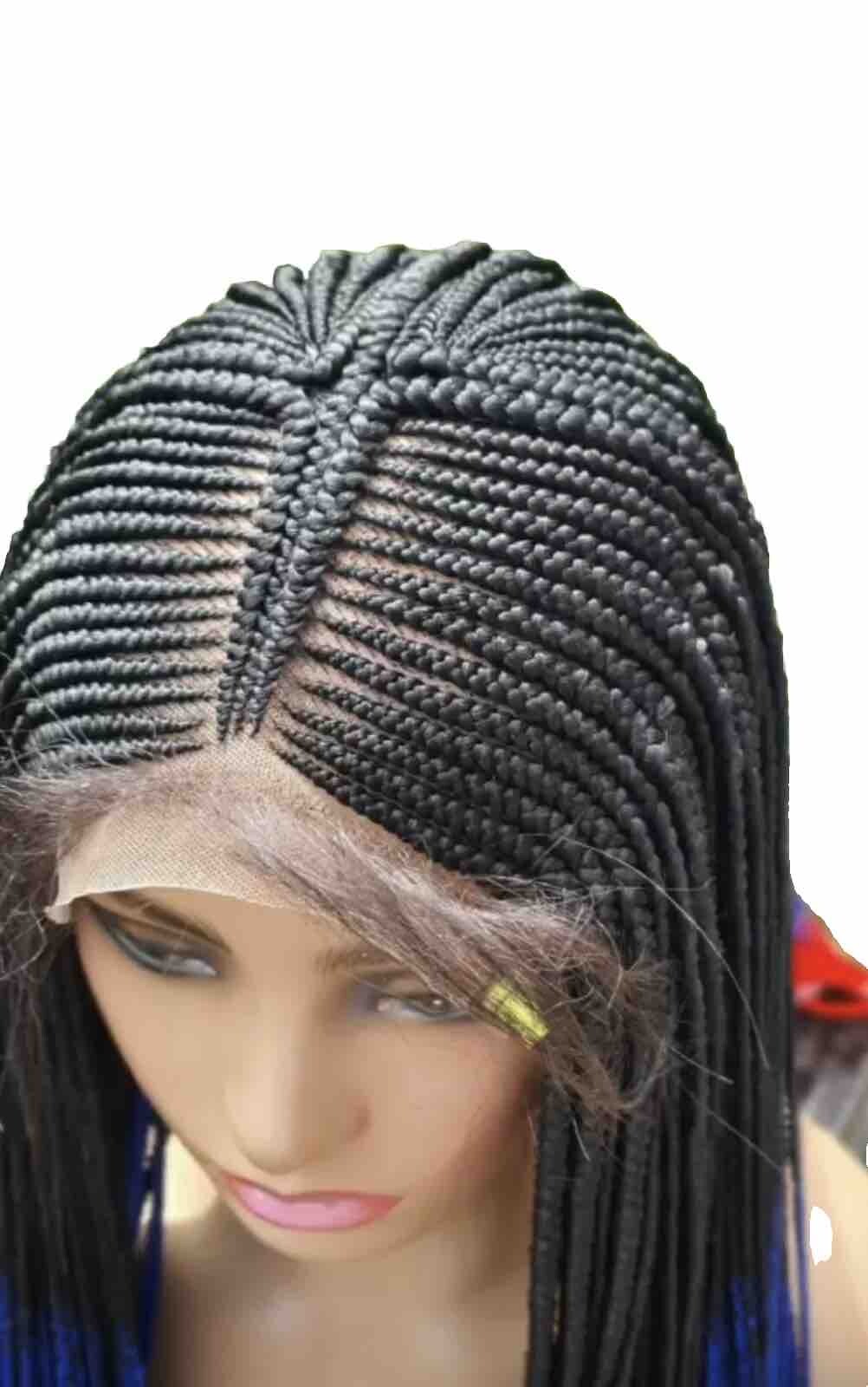 Braided Handmade Cornrows. Lace front wig. (READY TO SHIP TODAY) | eBay