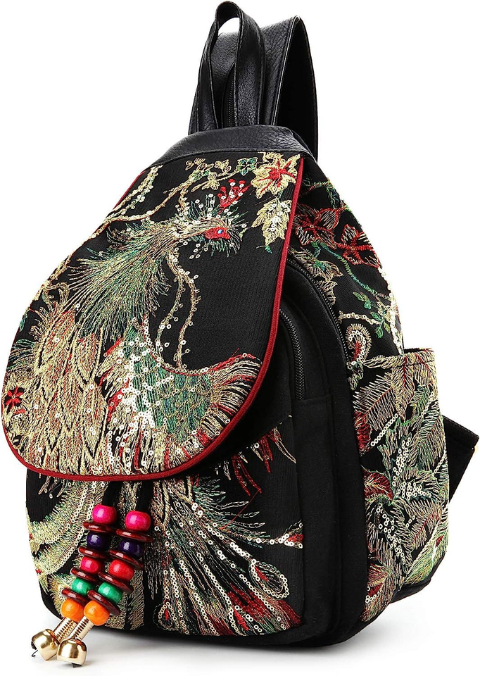 Goodhan Vintage Phoenix Sequins Embroideried Women Backpack Style 01 ...