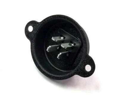 Cinch Jones P304RP, 4 Pin Male Round Recessed Plate Connector ~ 10A ...