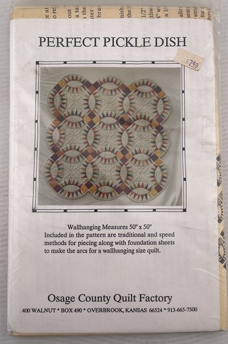 “Perfect Pickle Dish” Wall Hanging Quilt PATTERN Osage County Quilt ...