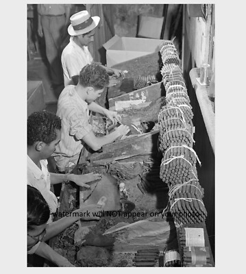 1942 Cigar Factory PHOTO Shop Workers Tobacco Farm Puerto Rico | eBay