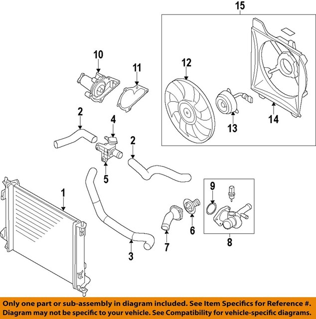 Hyundai OEM 11-16 Elantra Radiator-upper Hose 254113X600 for sale ...
