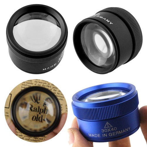 Lupe 30x 40mm Mini HD Magnifier Microscope Glass Lens Loop Measuring ...