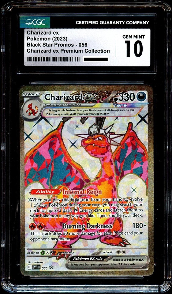CGC 10 GEM MINT Charizard Ex SVP056 Premium Collection HOLO PROMO ...