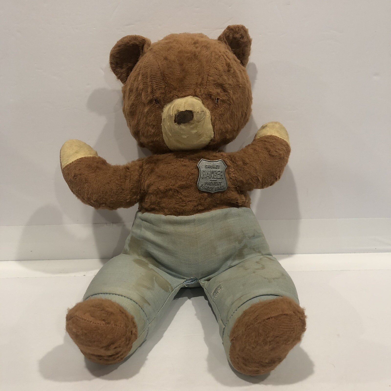 Vtg 1960s Ideal Smokey the Bear Plush 20" Ranger Teddy Bear Collectible ...
