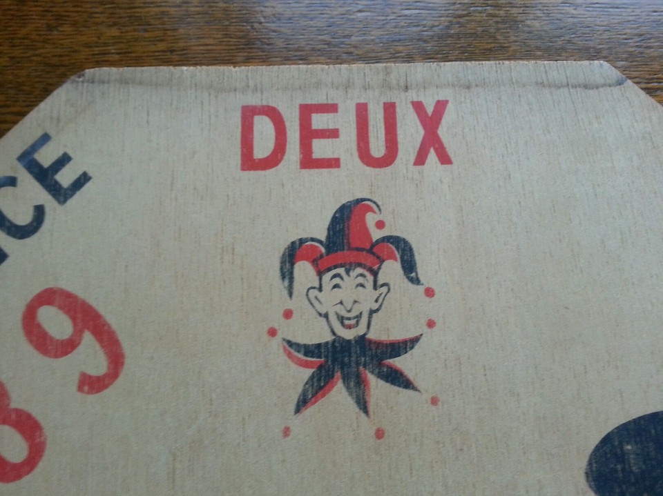 vintage octagon wood rummoli game board plywood decor hanging wall art ...