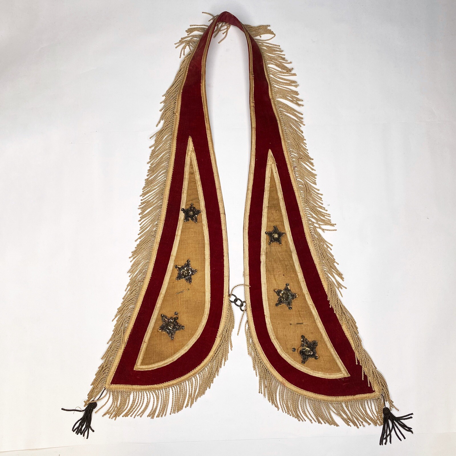 Vintage Odd Fellows Lodge Ceremony Uniform Sash Vest Attire IOOF Stars ...