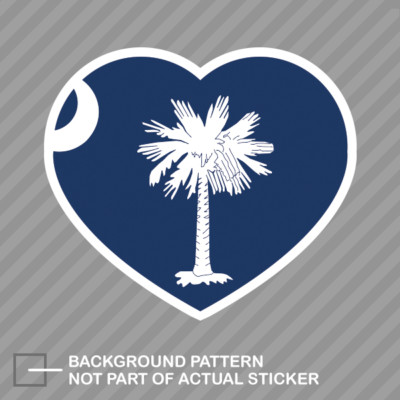 South Carolina Heart Sticker Decal Vinyl SC love hearts pride native | eBay