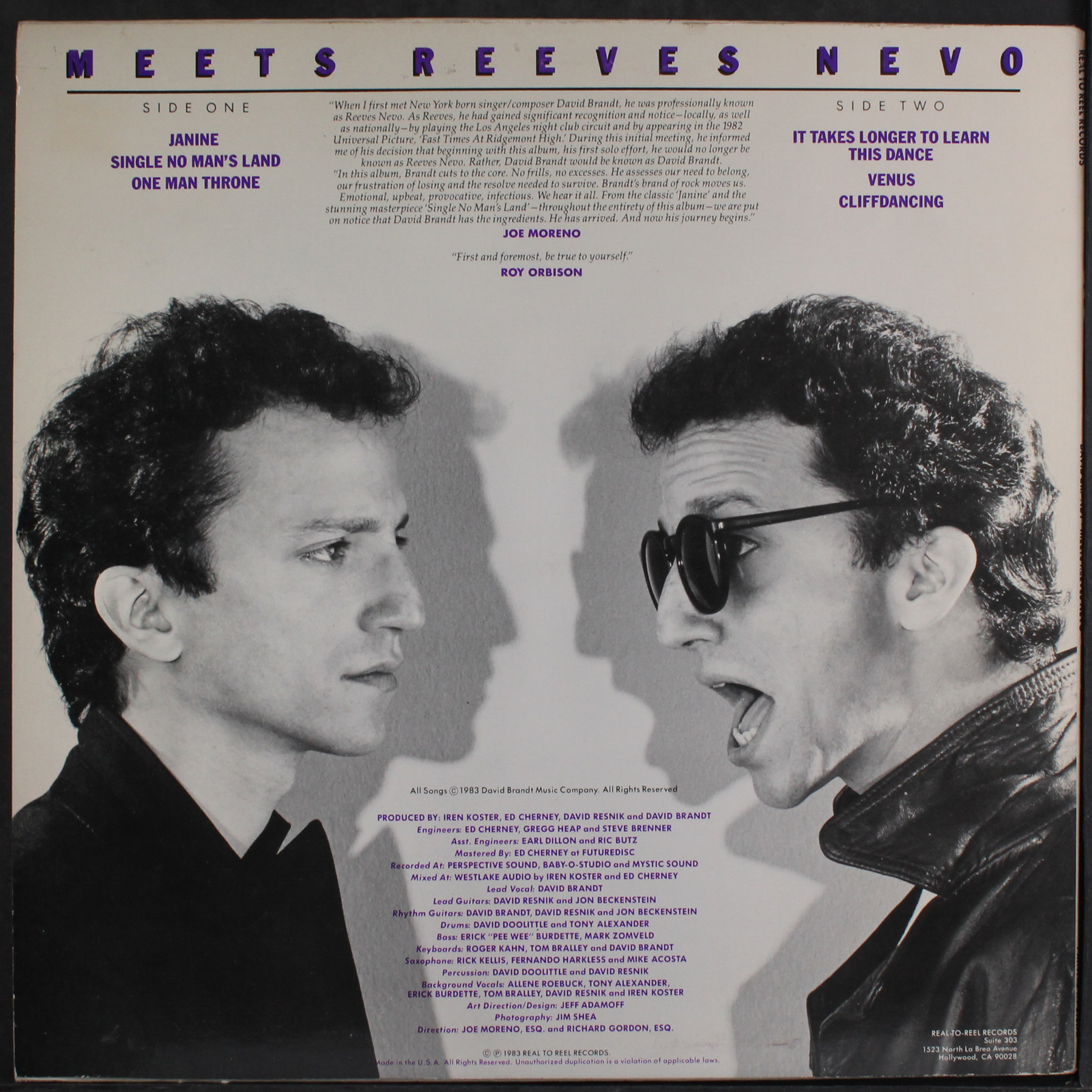 DAVID BRANDT: meets reeves nevo REAL-TO-REEL 12" LP 33 RPM | eBay