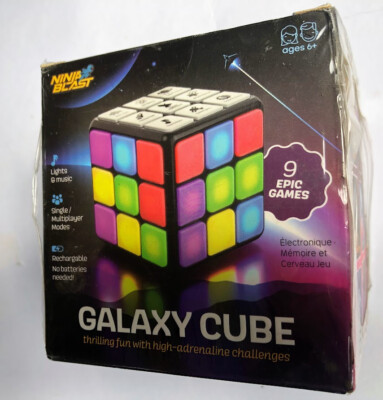 Galaxy Cube Ninja Blast Rechargeable 9 Fun Brain/Memory Games Boy/Girl ...