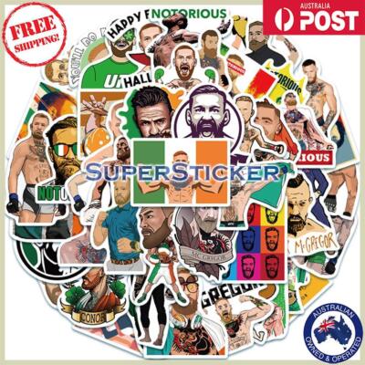 50pcs Conor McGregor Irish Fighting Artist Stickers Vinyl Waterproof ...