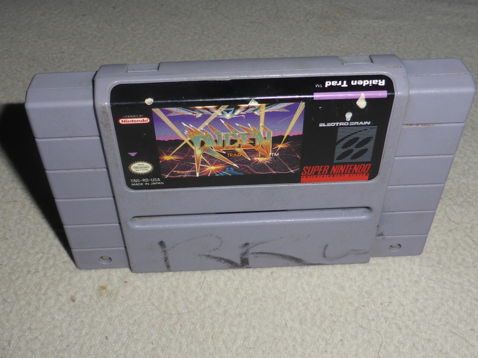 SUPER NINTENDO SNES GAME CARTRIDGE ONLY RAIDEN TRAD | eBay