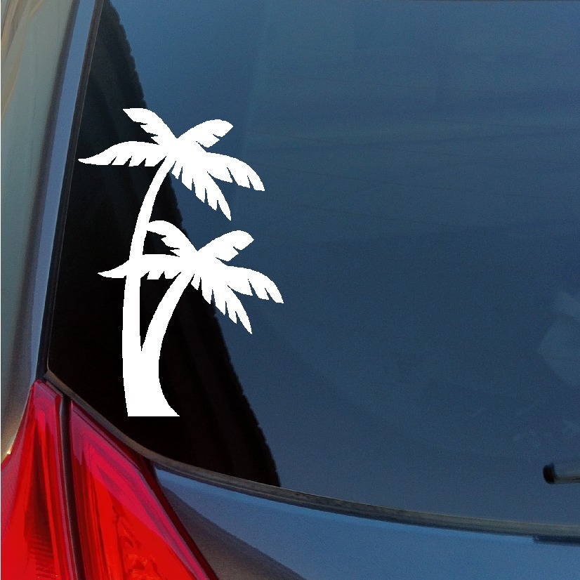 Palm Trees vinyl sticker decal island Tahiti Samoa Hawaii Ca Hi ...