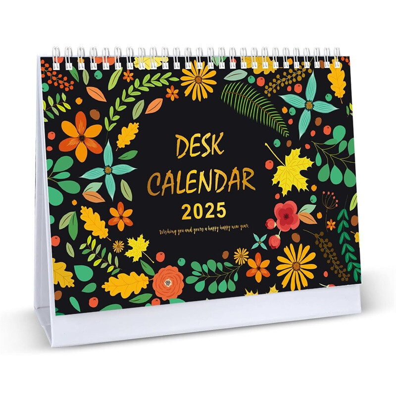 Flip Over Desk Calendar 2025 Desktop Stand Monthly Planner for Home ...