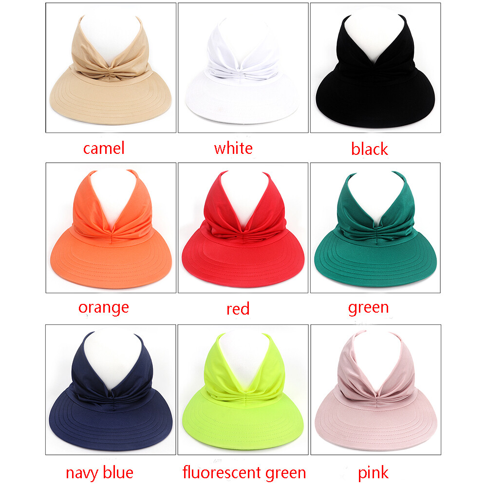 Women Elastic Adjustable Oversized Brim Hollow Cap Sun Hat Sport Cap | eBay