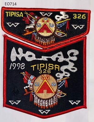 Boy Scout OA Flap Set Tipisa Lodge 326 1998 NOAC | eBay